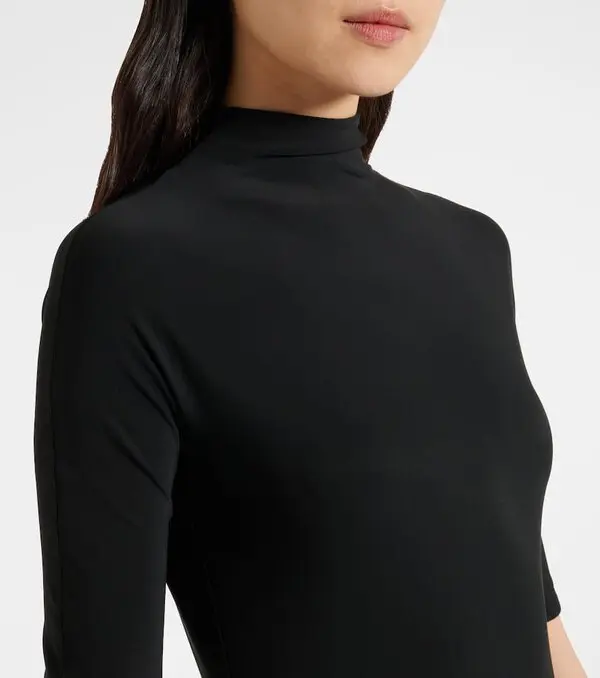 Alaïa Draped Jersey Midi Dress