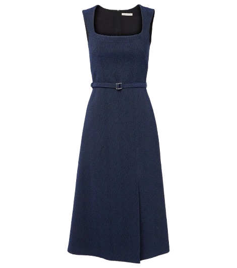 EMILIA WICKSTEAD Pinah Cotton-blend Bouclé Midi Dress - Blue