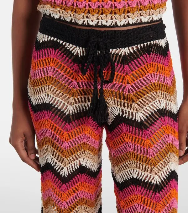 Anna Kosturova Crochet Wide-leg Pants
