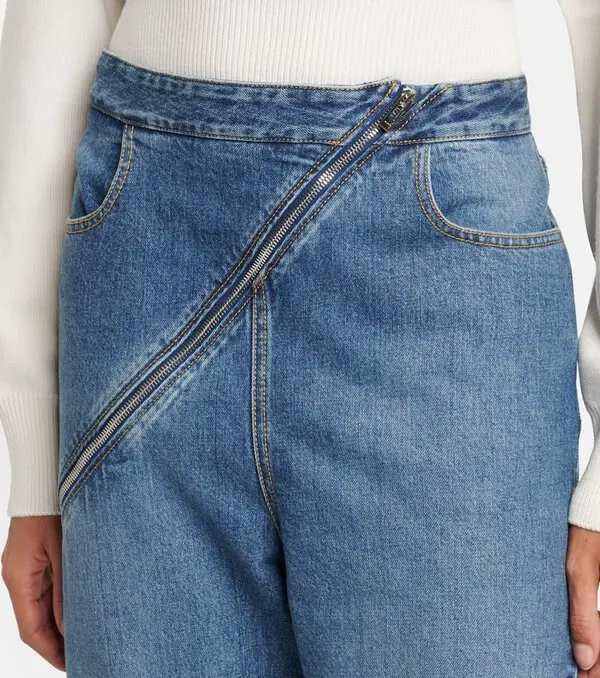 Alaïa Zip-up Wide-leg Jeans
