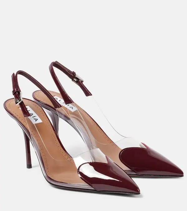 Alaïa Le Cœur 90 Slingback Pumps - Red