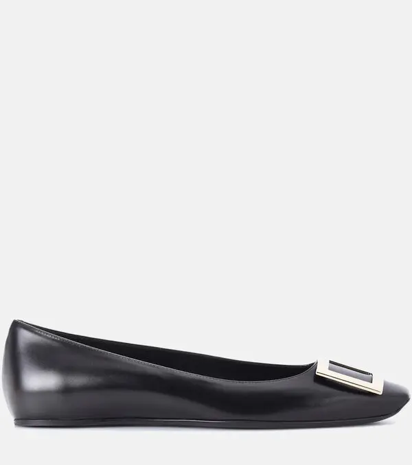 ROGER VIVIER Belle Vivier Ballet Flats - Black