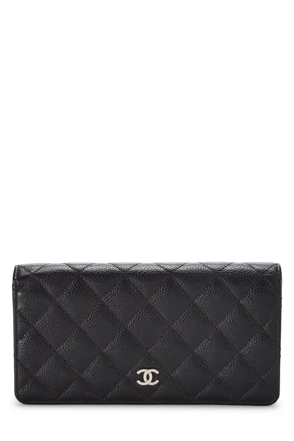 Chanel Quilted Lambskin Classic Long Yen Wallet