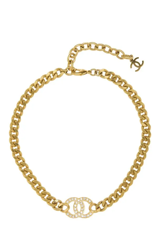 Chanel Crystal Cc Choker - Gold