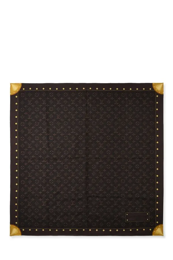 LOUIS VUITTON Monogram Silk Scarf - Brown