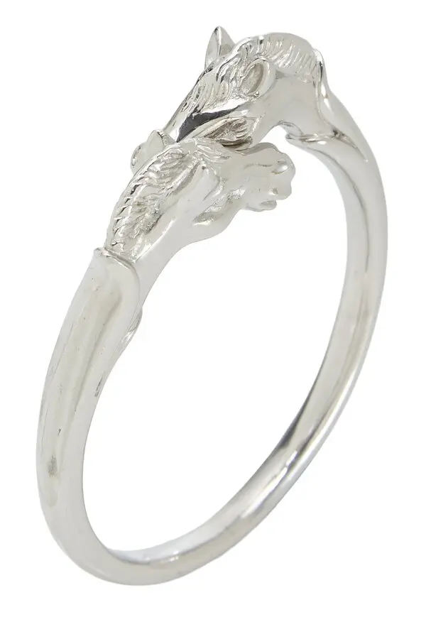 Hermès Double Horse Head Bracelet - Silver