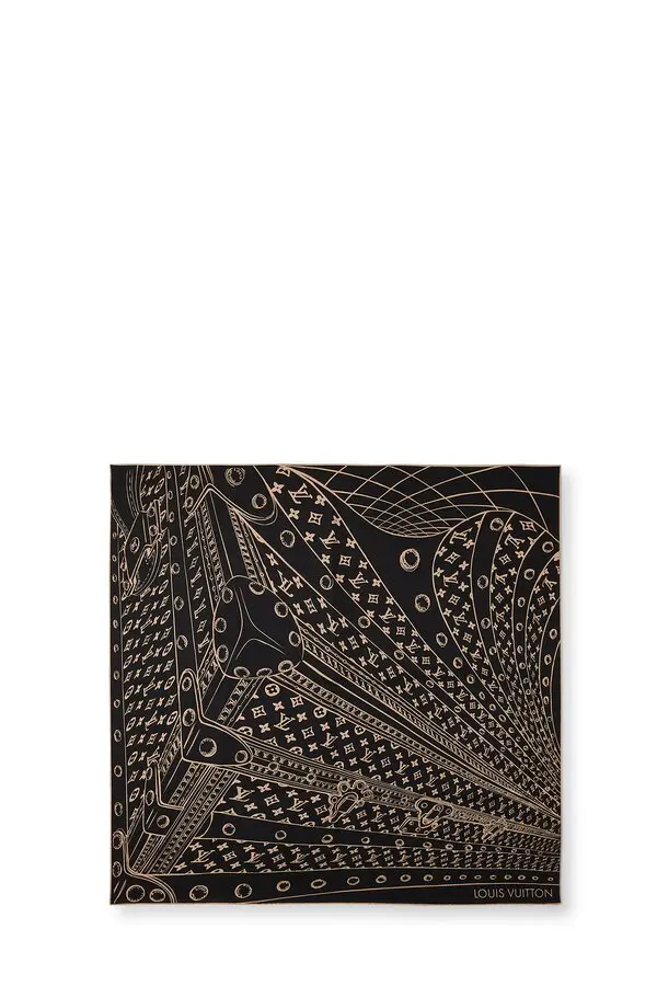 LOUIS VUITTON Monogram Silk Scarf - Black