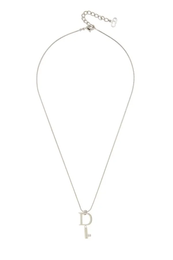 Dior Key Pendant Necklace - Silver