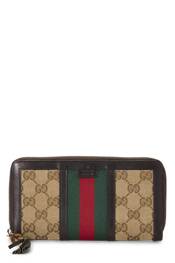 Gucci Original Gg Canvas Rania Zip Around Wallet - Brown