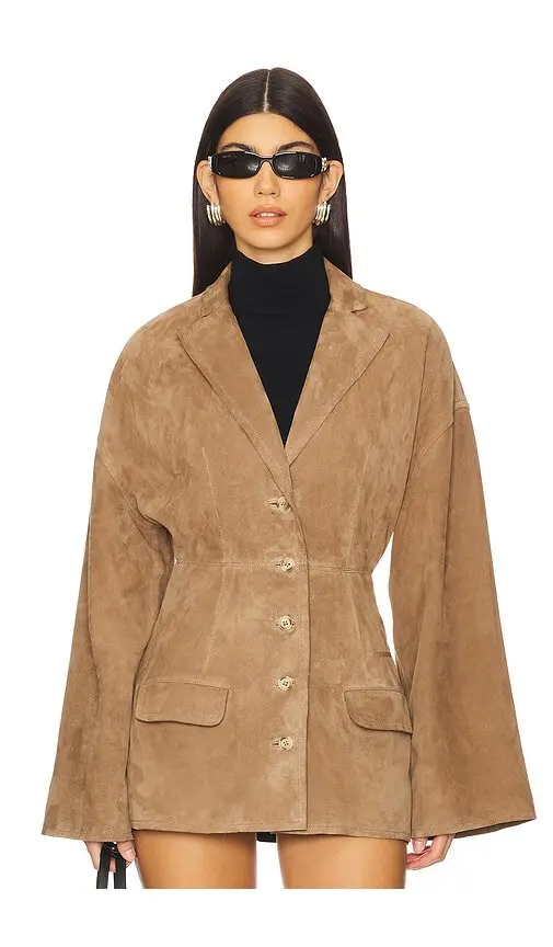 EAVES Salta Suede Jacket - Tan
