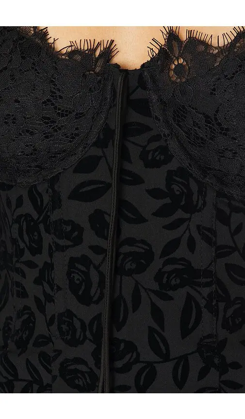 For Love & Lemons Midnight Velvet Mini Dress