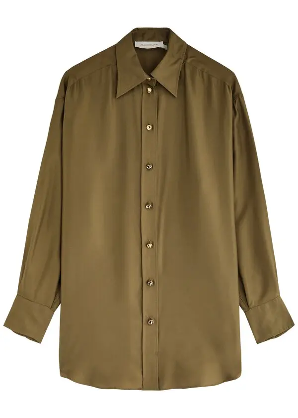 Zimmermann Crush Silk-twill Shirt