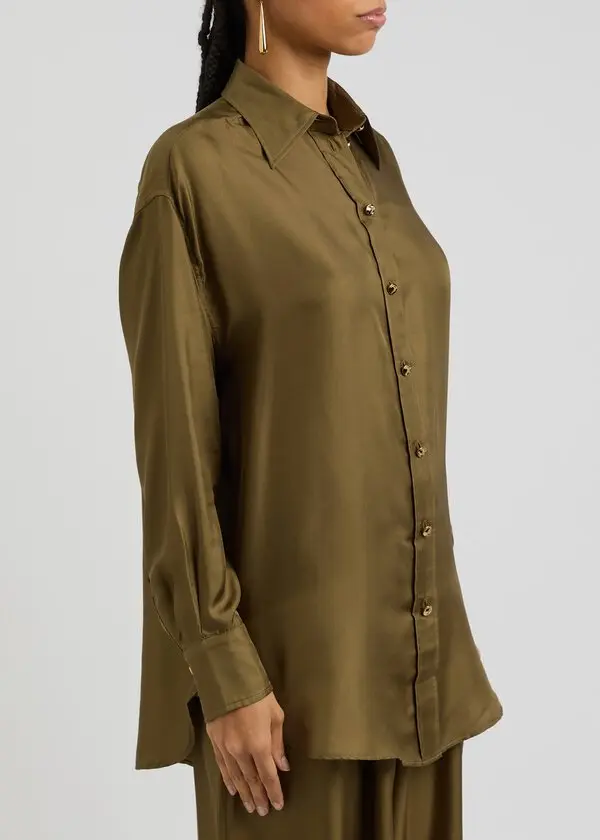 Zimmermann Crush Silk-twill Shirt