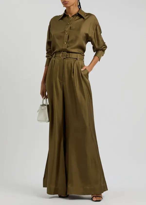 Zimmermann Crush Silk-twill Shirt