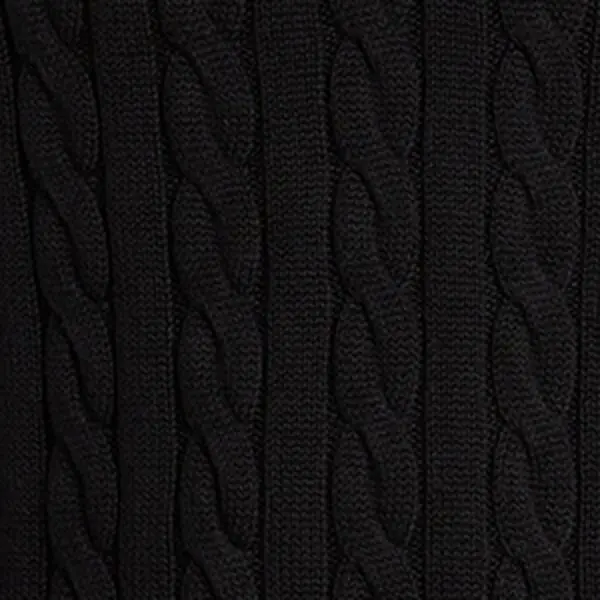 Polo Ralph Lauren Cable-knit Quarter-zip Sweater - Black