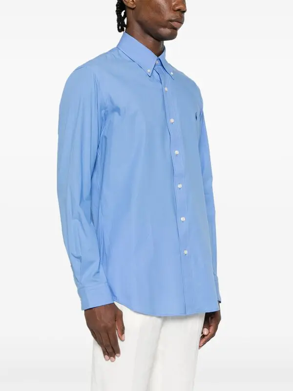 Polo Ralph Lauren Polo Pony-embroidered Poplin Shirt - Blue