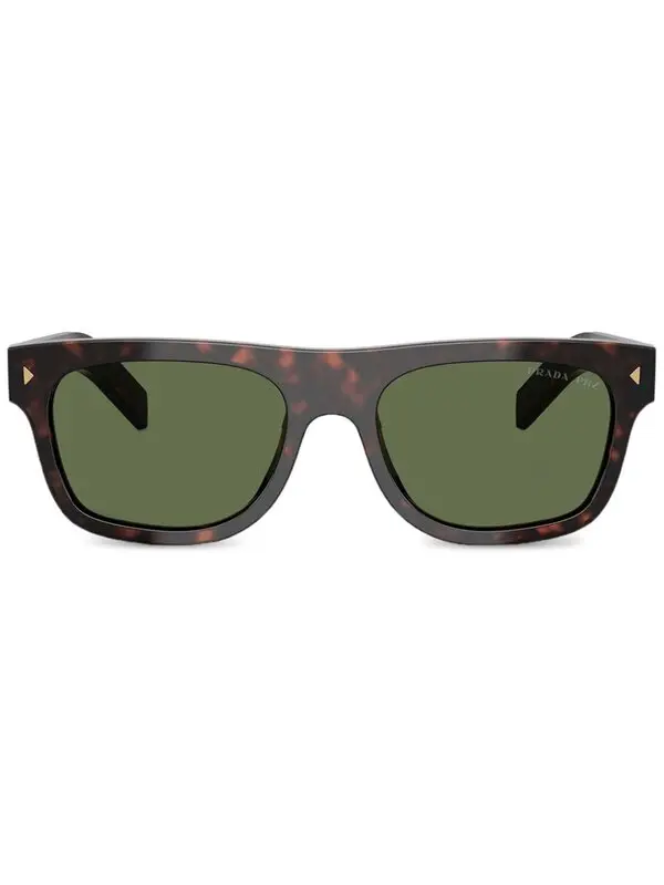 Prada Logo-plaque Sunglasses - Brown