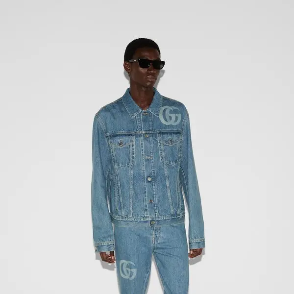 Gucci Lasered Double G Denim Jacket