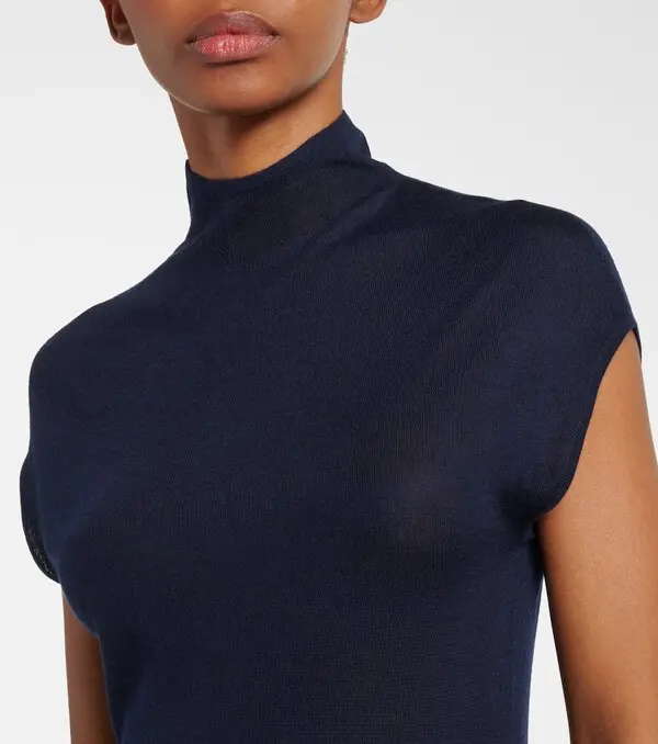 Alaïa Cashmere Maxi Dress - Blue