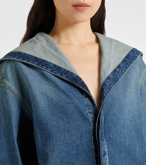 Alaïa Hooded Denim Shirt