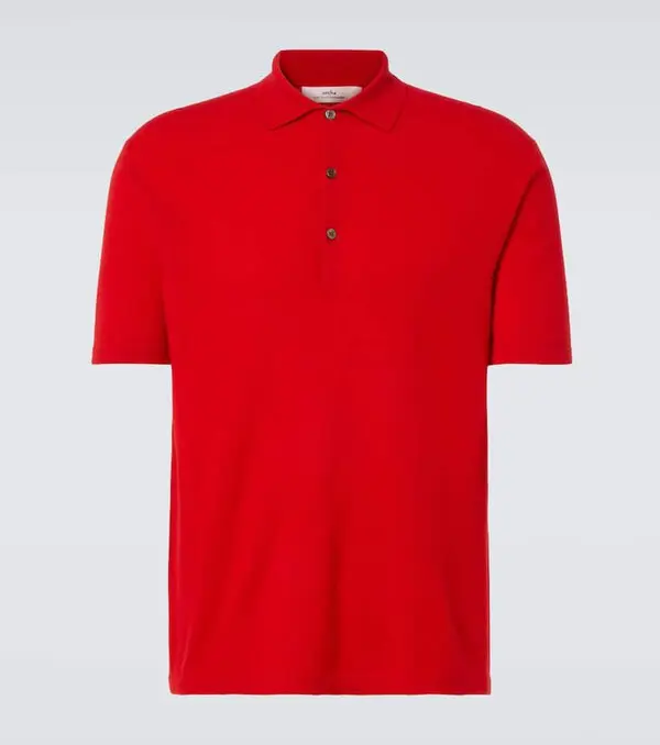 Arch4 Mr Rochester Cashmere Polo Shirt - Red