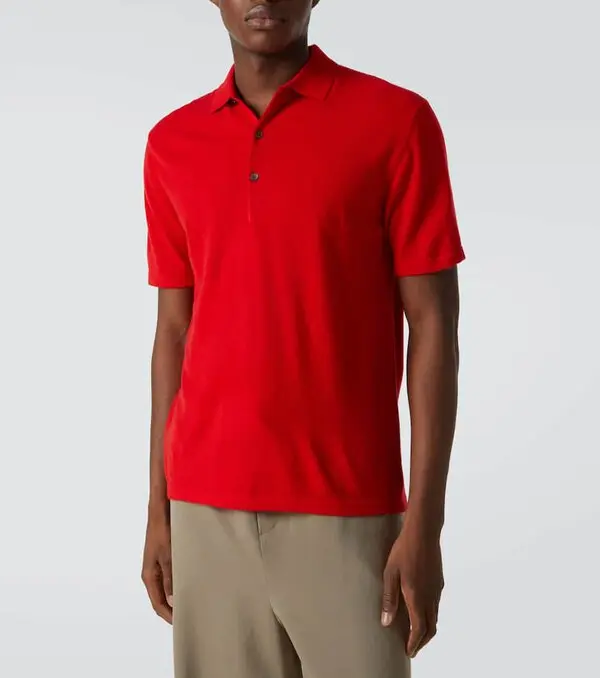 Arch4 Mr Rochester Cashmere Polo Shirt - Red