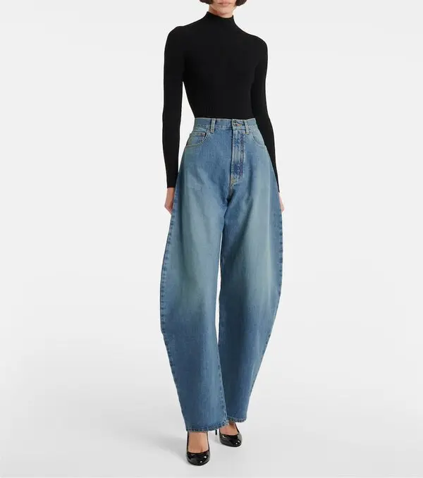 Alaïa High-rise Barrel-leg Jeans