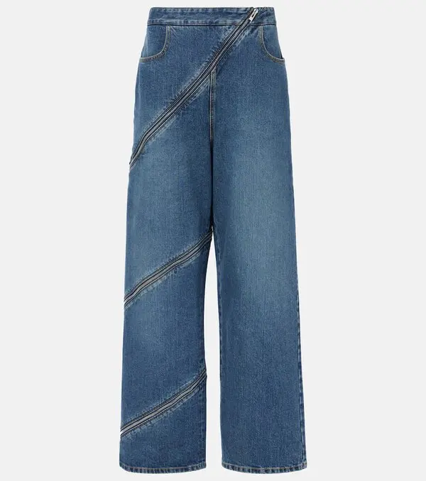 Alaïa Wide-leg Zip-up Jeans