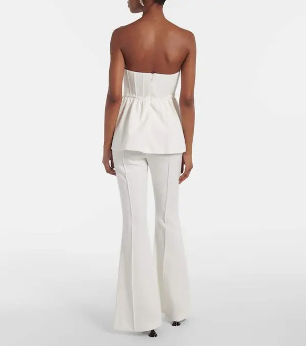 SELF-PORTRAIT Strapless Crepe Jumpsuit
