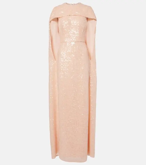 Erdem Sequined Chiffon Gown