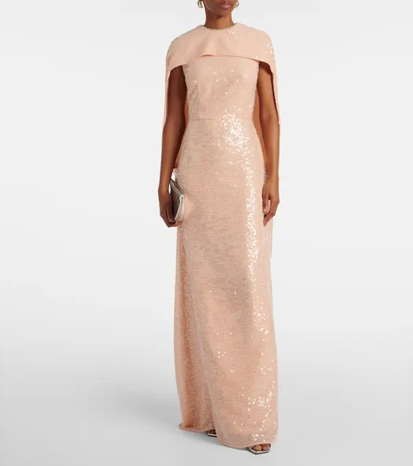 Erdem Sequined Chiffon Gown