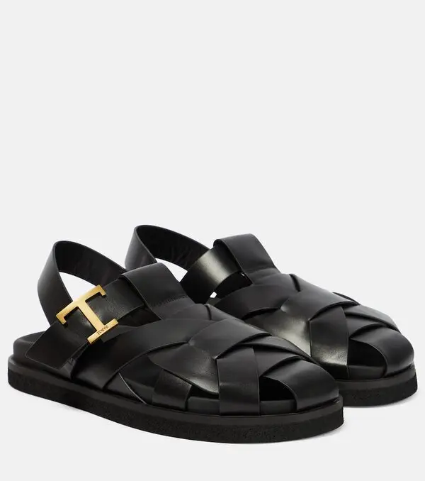 TOD'S Leather Sandals With Buckle Fastening