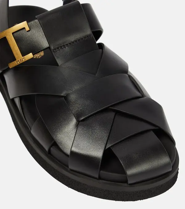 TOD'S Leather Sandals With Buckle Fastening