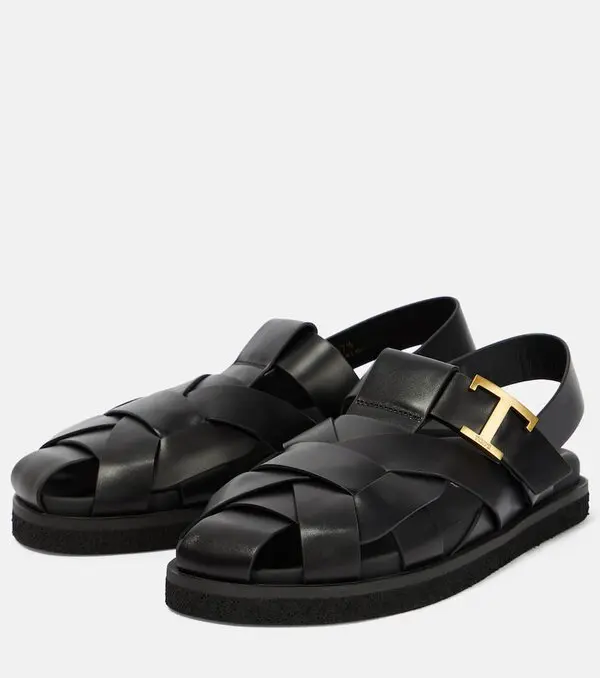 TOD'S Leather Sandals With Buckle Fastening