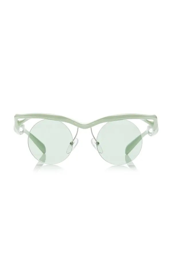 Prada Oval Frame Sunglasses - Green