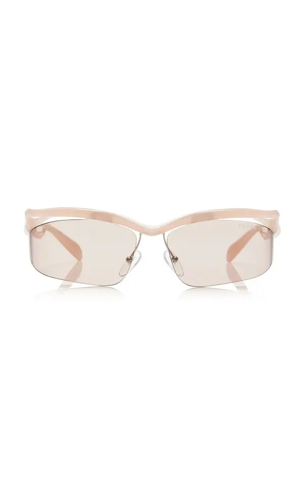 Prada Oval Frame Sunglasses - Pink