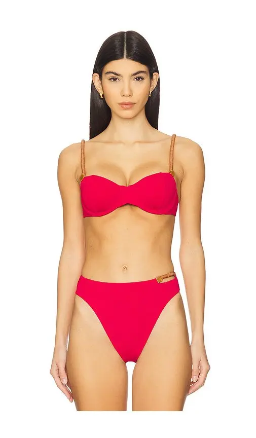 VIX PAULA HERMANNY Aika Mel Bikini Top - Red