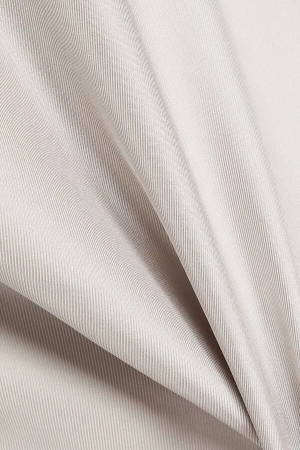 Loulou De Saison Loulou Studio Sulum Silk-twill Midi Dress - Light Gray