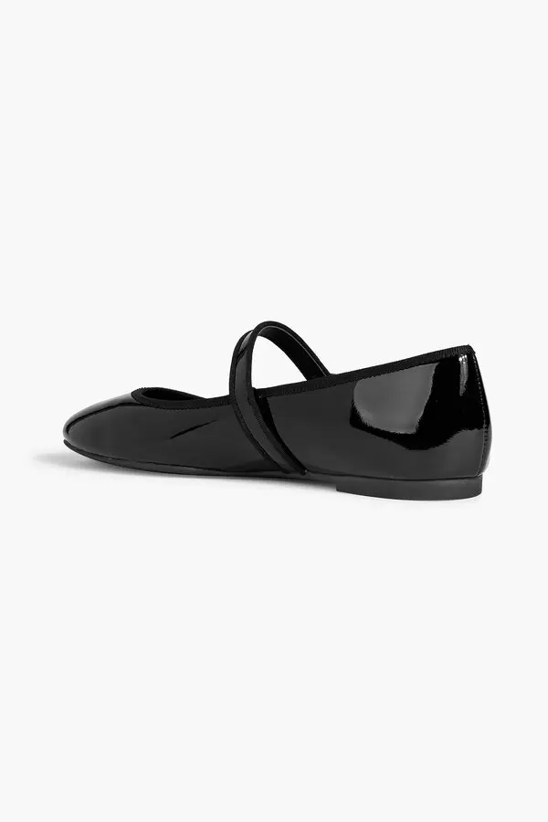 STUART WEITZMAN Alice Patent-leather Mary Jane Flats