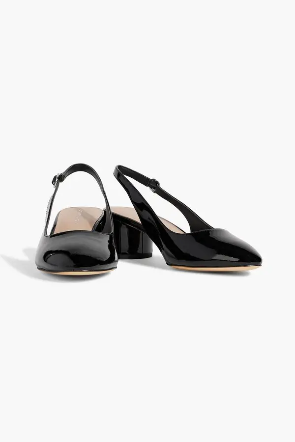 STUART WEITZMAN Bridget Patent-leather Slingback Pumps