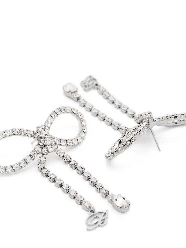 Blumarine Rhinestone Bow Earrings