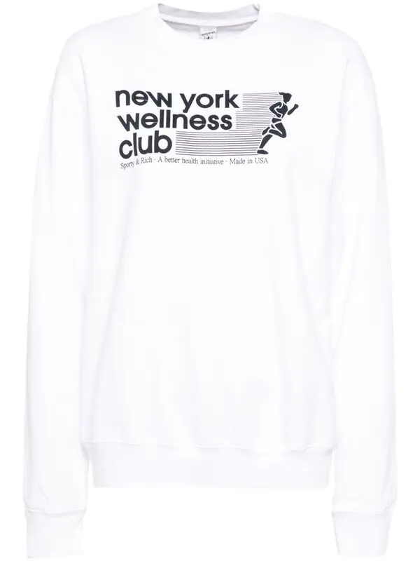 SPORTY & RICH Usa Wellness Club Sweatshirt - White