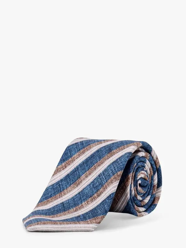NUGNES 1920 Striped Silk Neck Tie - Multicolor