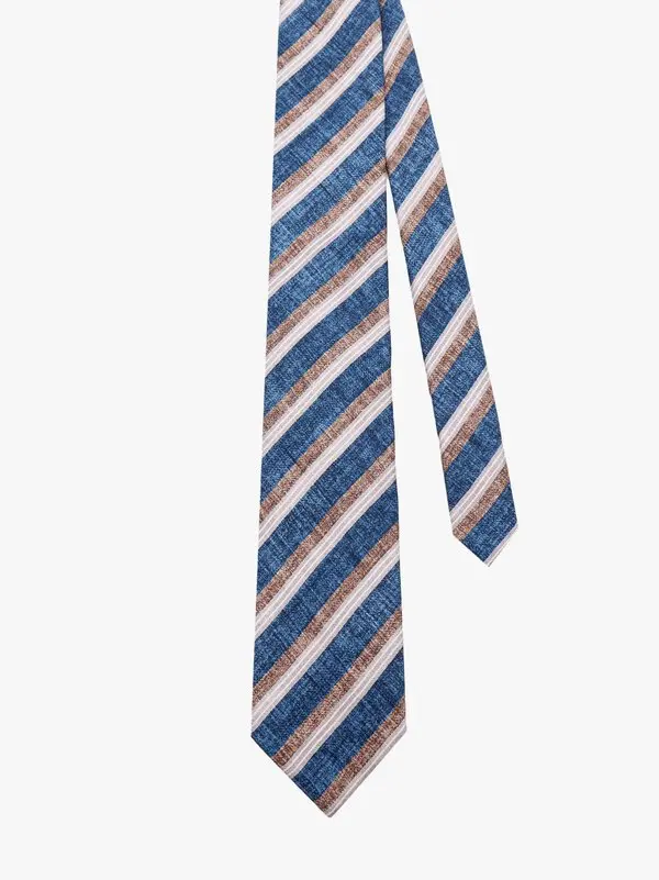 NUGNES 1920 Striped Silk Neck Tie