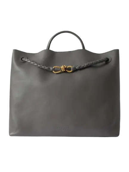 Bottega Veneta Andiamo Large Intrecciato Leather Tote - Gray