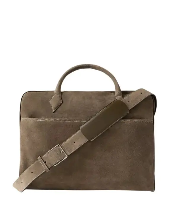 METIER Métier Closer All Day Suede Briefcase - Brown