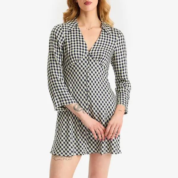 Rixo Jackie Check Mini Dress