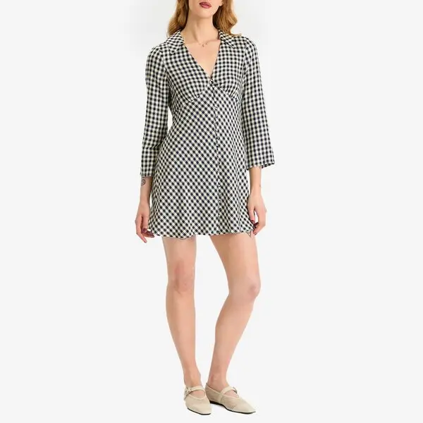Rixo Jackie Check Mini Dress