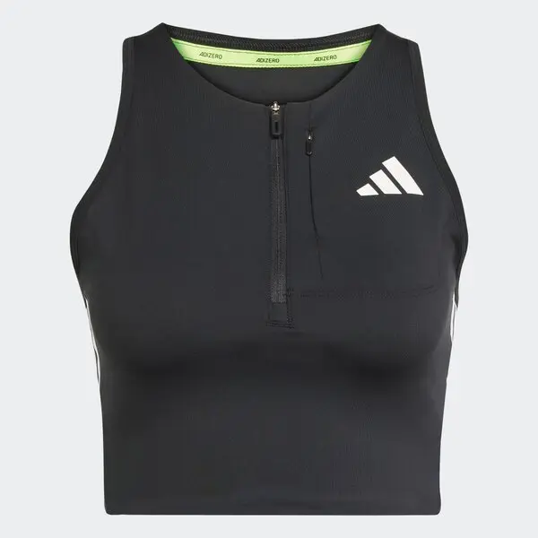 Adidas Adizero Running Gel Pocket Crop Top - Black