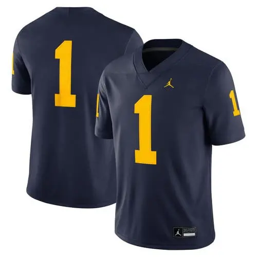 JORDAN BRAND Michigan Wolverines #1 Game Jersey